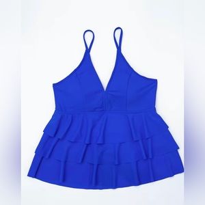 Swim | New Royal Blue Tankini Tiered Layer Swimsuit Bathing Suit Sz L ...